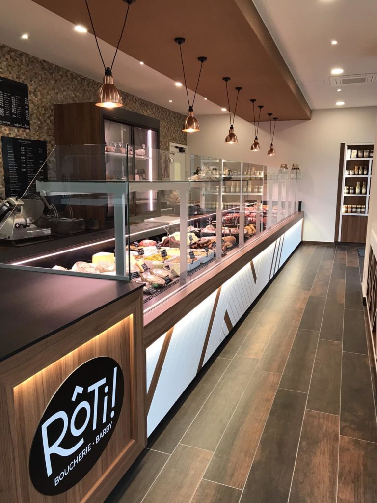 Boucherie Rôti! Mise en lumière et installation électrique